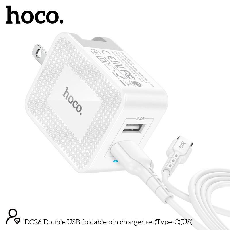 Bộ Củ Sạc Hoco DC26 Type C