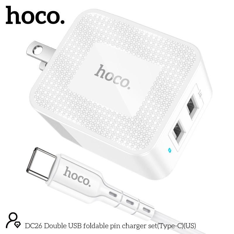 Bộ Củ Sạc Hoco DC26 Type C