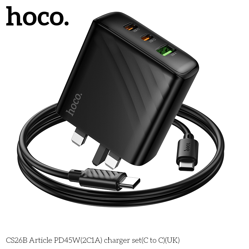 Bộ sạc CS26B Article PD45W(2C1A) (C đến C) (UK)