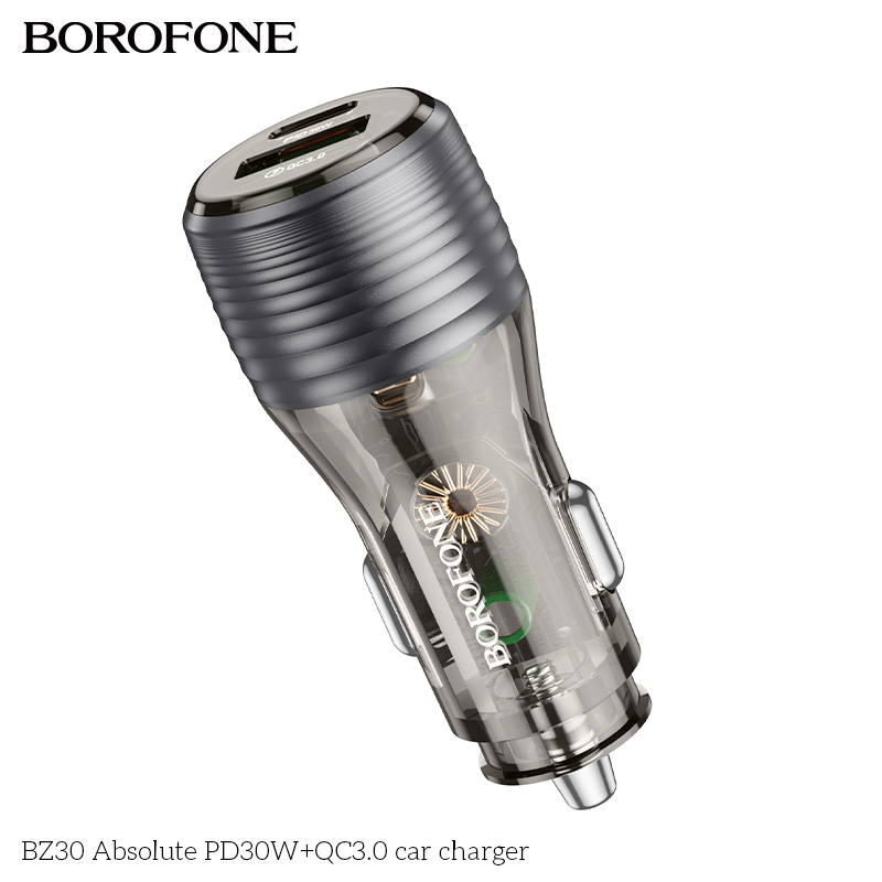 Bộ sạc xe hơi BZ30 Tuyệt đối PD30W+QC3.0