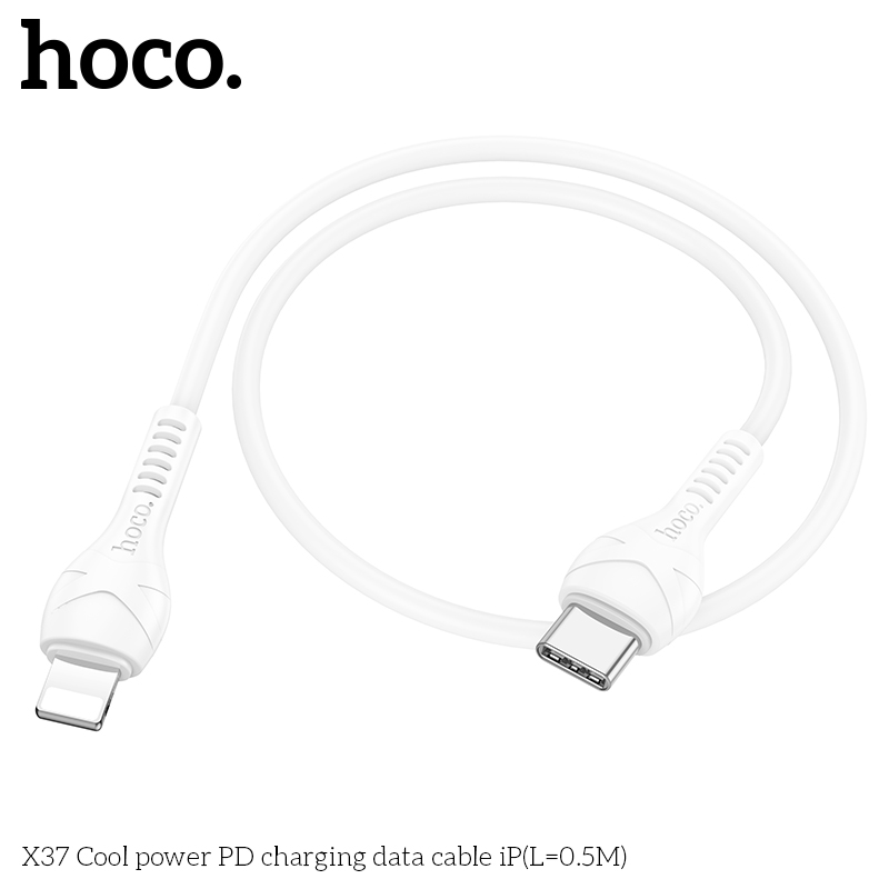 Cáp dữ liệu sạc X37 TC to Iphone (L=0.5M)