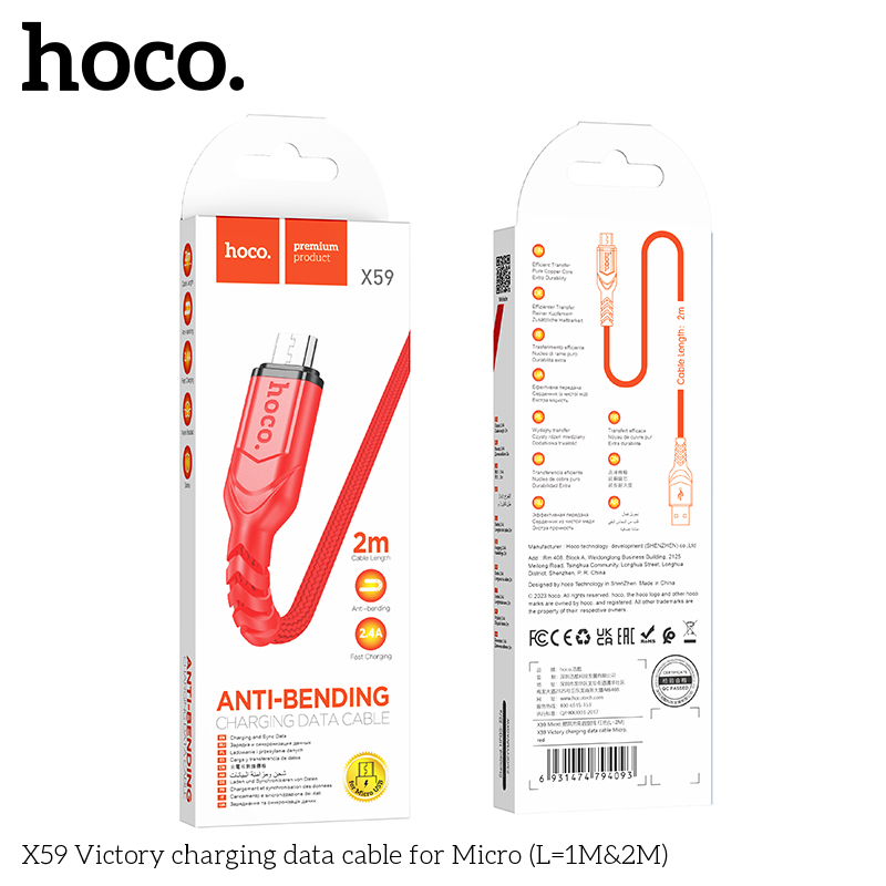 Cáp sạc Hoco X59 Micro (2M)