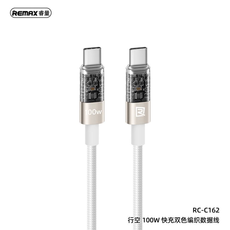 Cáp sạc nhanh 100W All-compatible Dual-color Braided RC-C162 Type-C to ...
