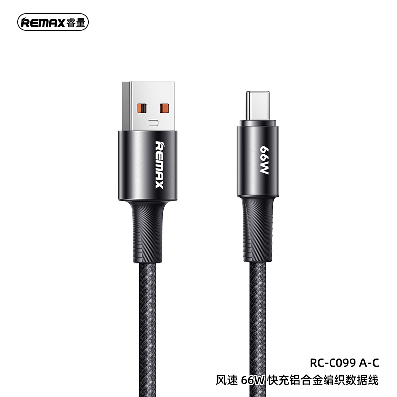 Cáp sạc nhanh Fonsu Series 66W Aluminum Alloy Braided RC-C099 Type-C