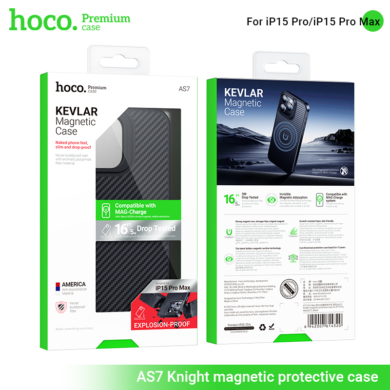 Ốp bảo vệ từ tính Knight cho iP15 Pro Max(AS7)